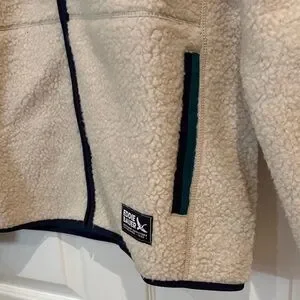 Eddie Bauer | Jackets & Coats | New Eddie Bauer Cream And Blue Sherpa ...